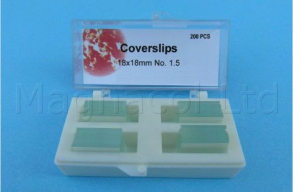 Microscope Slide Coverslips 18 x 18mm - Pack of 1200